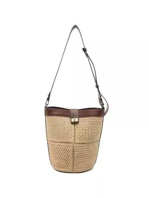 ANYA HINDMARCH Patchwork Leather-trimmed Bucket Bag