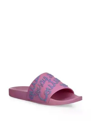Versace Logo-embossed Slides