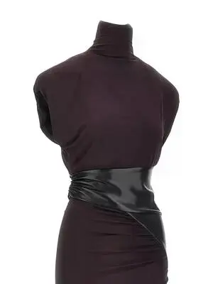 Andamane The Attico High-neck Ruched Maxi Dress