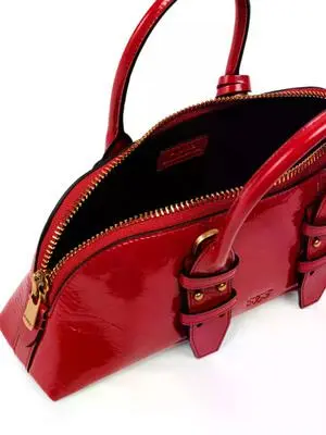 Pinko Escape Bag Horizontal Small Handbag In Shiny Leather - Red