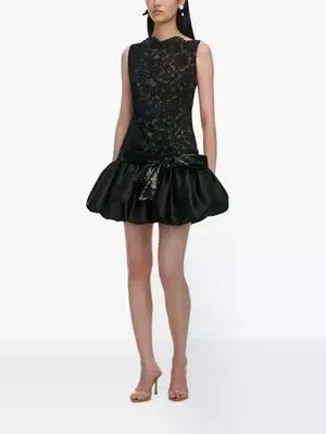 SELF-PORTRAIT Lace Bubble Hem Mini Dress
