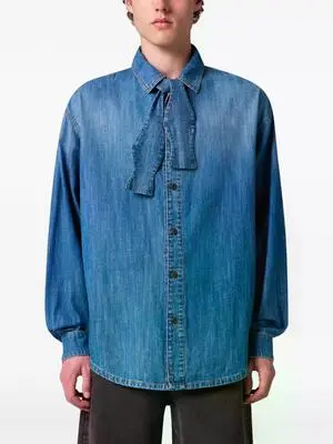 MSGM Bow-tie Denim Shirt