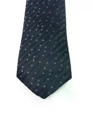 Giorgio Armani Polka-dot Diagonal-stripe Tie - Blue