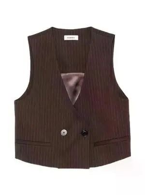 Sandro Pinstripe-pattern Cropped Top