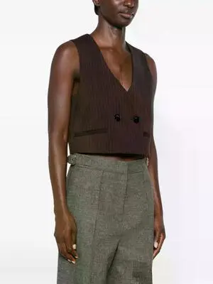 Sandro Pinstripe-pattern Cropped Top
