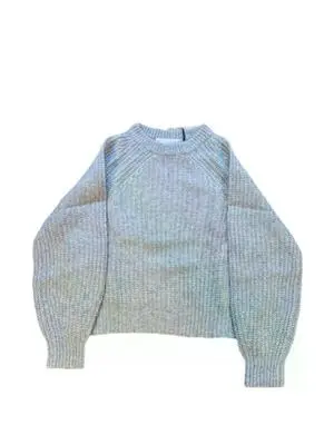 EMERSON RENALDI Ribbed-knit Raglan-sleeve Sweater - Grey