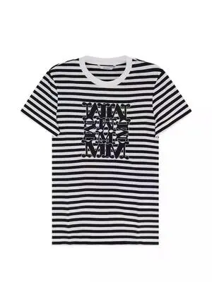 Max Mara Striped Cotton T-shirt - Black