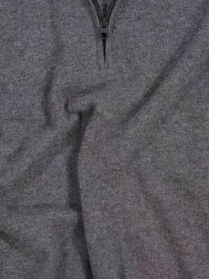 LISA YANG Quarter-zip Knitted Sweater - Grey