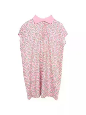 Hermès Kanoe Print Polo Dress - Pink