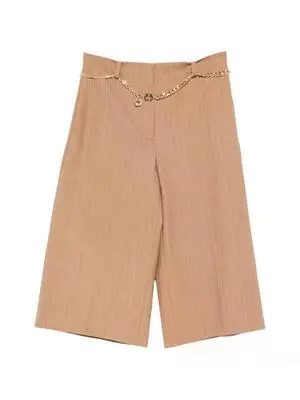 Maje Pinstripe-pattern Chain-belt Shorts