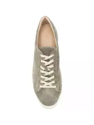 Eleventy Contrast-stitch Suede Sneakers
