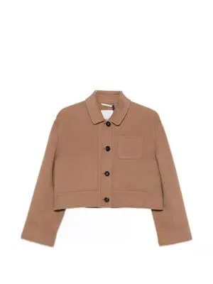 Max Mara Cropped Button-down Jacket - Brown