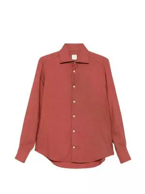 Eleventy Button-down Long-sleeve Shirt - Red