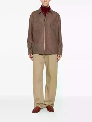 Eleventy Houndstooth-pattern Shirt Jacket