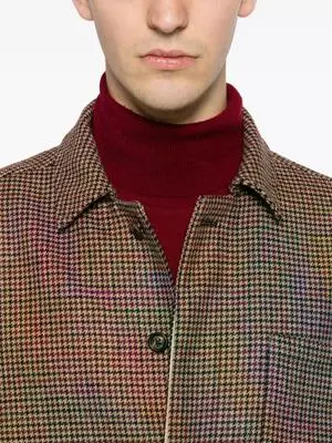 Eleventy Houndstooth-pattern Shirt Jacket