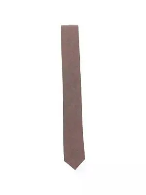 Eleventy Brushed-finish Tie - Brown