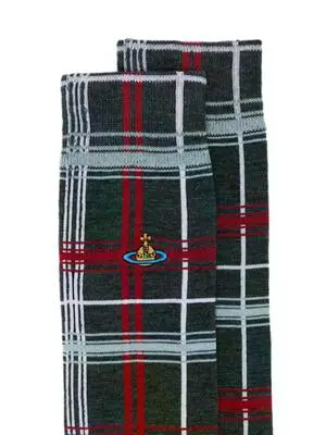 VIVIENNE WESTWOOD Orb Tartan Socks - Grey