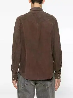 Eleventy Suede Flap-pocket Shirt