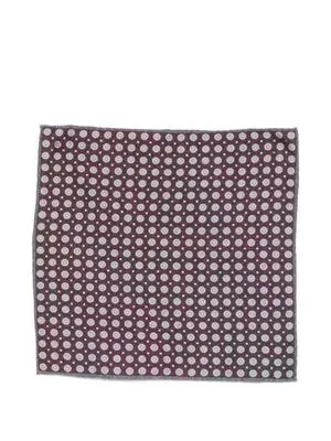 Eleventy Geometric-print Pocket Square - Red