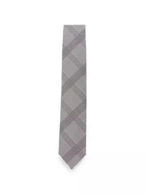 LARDINI Check-pattern Tie - Black