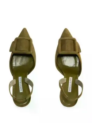 Manolo Blahnik Maysli Buckle-detail Mules