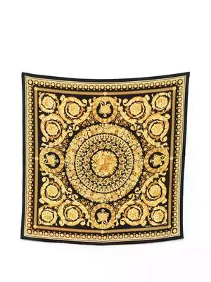 Versace Barocco-print Scarf - Black