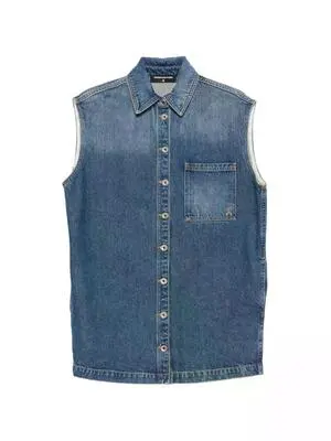 Patrizia Pepe Sleeveless Denim Shirt - Blue