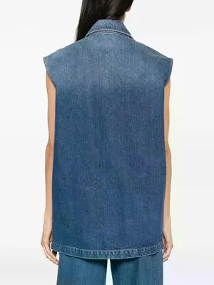 Patrizia Pepe Sleeveless Denim Shirt