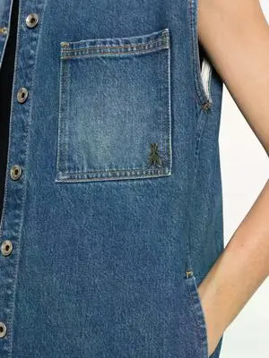 Patrizia Pepe Sleeveless Denim Shirt