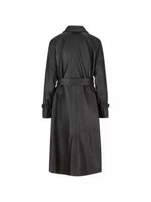 Max Mara Belted Leather Coat