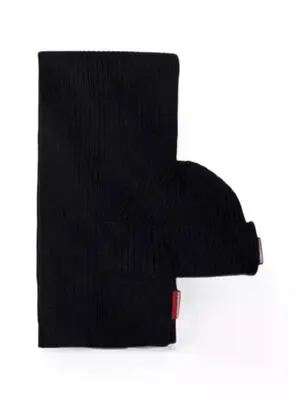Dsquared2 Ribbed-knit Scarf And Beanie Hat - Blue