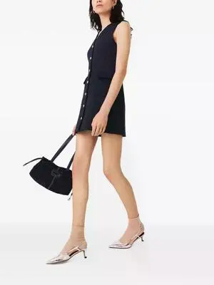Maje Sleeveless Tailored Lurex Dress