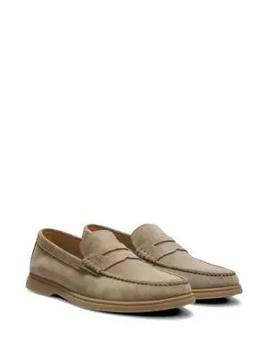 BOSS Suede Penny Loafers