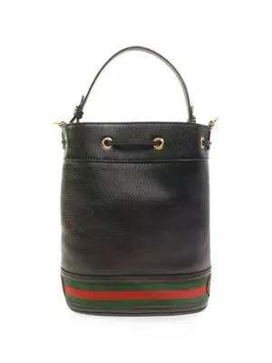 Gucci Ophidia Web Bucket Bag - Black