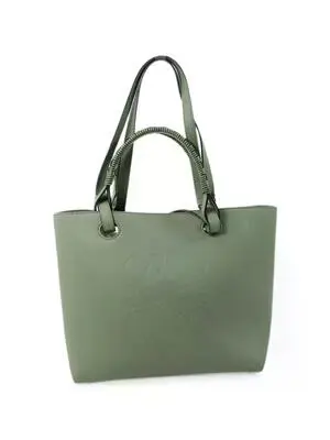 Loewe Anagram Leather Tote Bag - Green