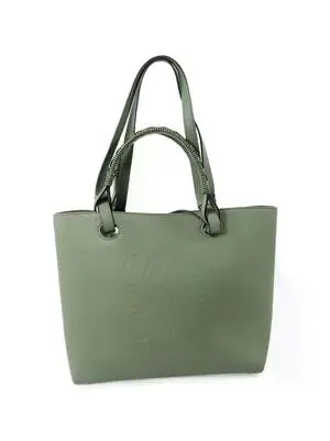 Loewe Anagram Leather Tote Bag - Green