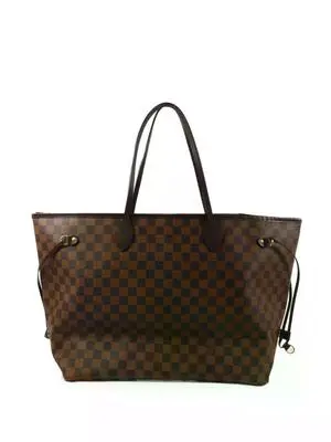 LOUIS VUITTON Damier Canvas Neverfull Gm Tote Bag - Brown