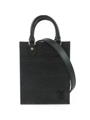 LOUIS VUITTON Petit Sac Plat Handbag - Black