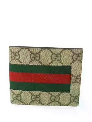 Gucci Gg Canvas Web-stripe Wallet - Neutrals