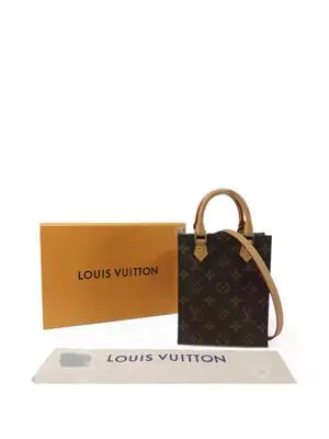 LOUIS VUITTON Petit Sac Plat Monogram Tote Bag