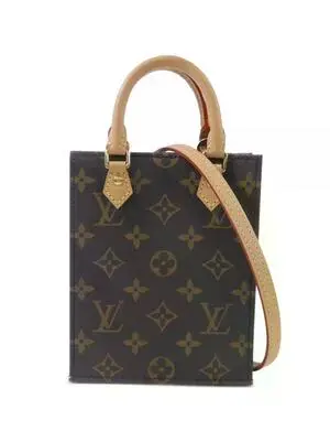 LOUIS VUITTON Petit Sac Plat Monogram Tote Bag