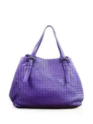 Bottega Veneta Intrecciato Buckle-detail Shoulder Bag - Purple