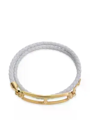 Hermès Roulis Double Tour Bracelet In Blue Vaux Swift Leather