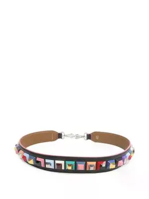 Fendi Strap You Studded Shoulder Strap - Black