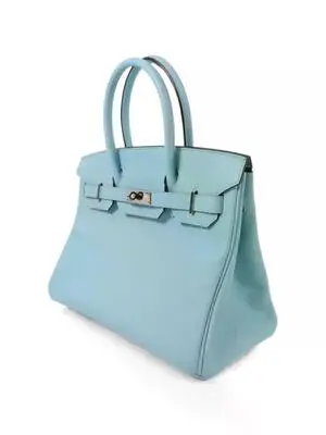 Hermès Birkin 30 Epsom Leather Satchel Bag - Blue
