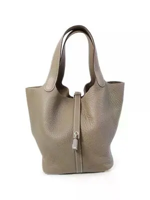 Hermès Hermès Picotin Leather Tote Bag Neutrals