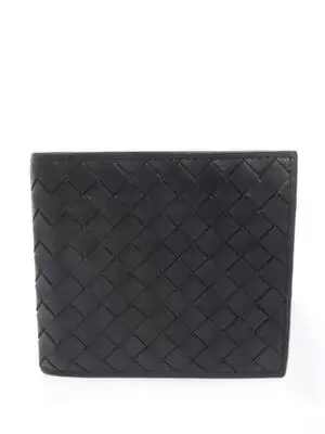 Bottega Veneta Intrecciato Bi-fold Wallet - Black