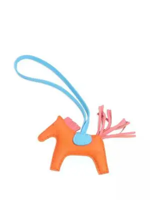 Hermès Lambskin Horse Charm - Orange