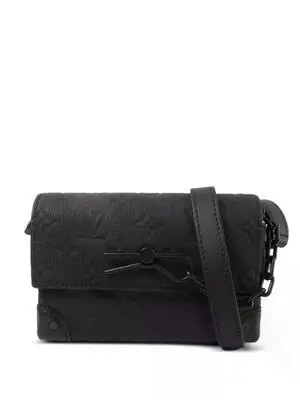 LOUIS VUITTON Monogram Taurillon Leather Shoulder Bag - Black
