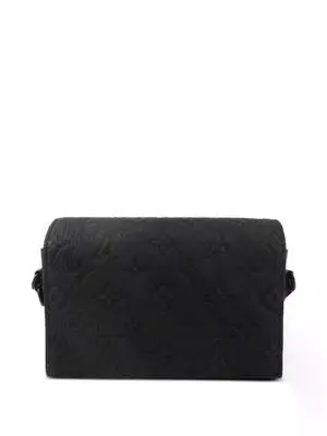 LOUIS VUITTON Monogram Taurillon Leather Shoulder Bag - Black